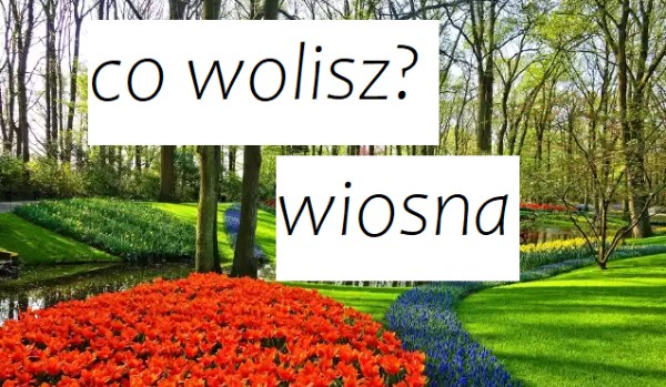 Co wolisz? - wiosna | sameQuizy