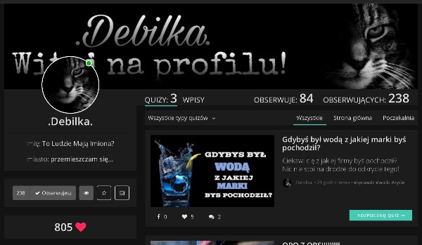 Ocenianie profilu .Debilka. | sameQuizy
