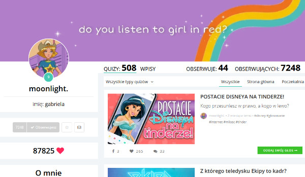 Wywiad z gwiazdami samychQuizów - wywiad z moonlight. ! | sameQuizy